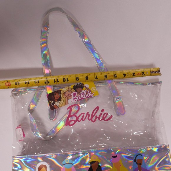 Barbie | Accessories | Barbie Tote Bag Clear Iridescent Large New Nwt ...